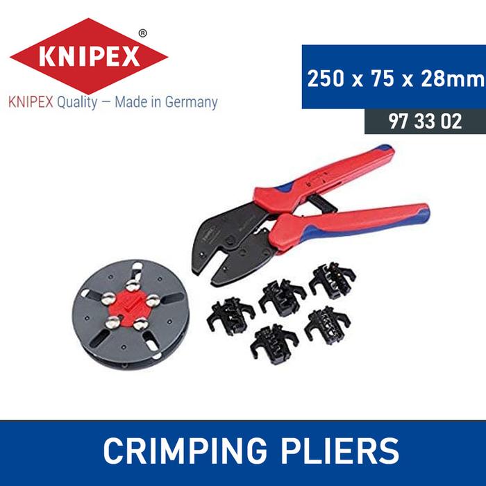 Jual Tang Krimping Skun 97 33 02 KNIPEX Multi Crimping Plier with ...