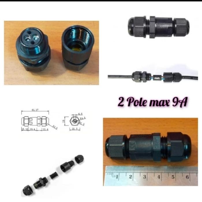 Jual IP Connector IP68 IP 68 Sambungan Kabel Waterproof 2 pin ...