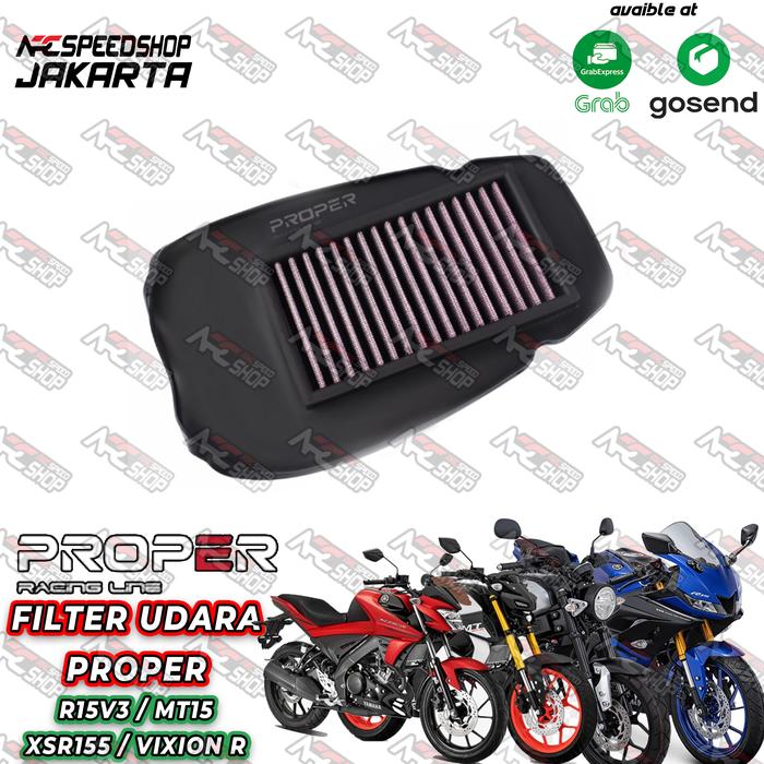Jual AIR FILTER UDARA PROPER RACING LINE R15 V3 V4 M1 VIXION R XSR 155 ...