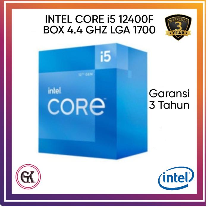 Jual PROCESSOR INTEL CORE i5 12400F BOX 4.4 GHz LGA 1700 GARANSI 3 ...