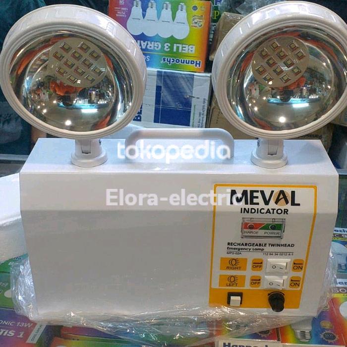 Jual Lampu EMERGENCY MATA KUCING LED MP2-02A Lampu Darurat Led MEVAL ...