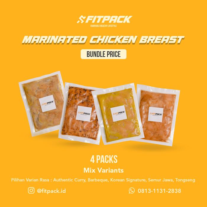 Jual Paket Bundle 4 Packs Marinated Chicken Breast Mix Variants - Kota ...