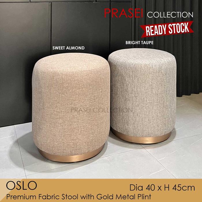 Jual OSLO - Luxury Stool Pouffe Puff Kursi Bulat Kain Kursi Rias ...