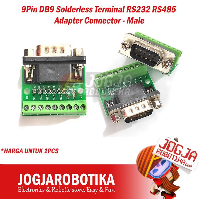 Jual 9Pin DB9 Solderless Terminal RS232 RS485 Adapter Connector - Male - Kab. Sleman ...
