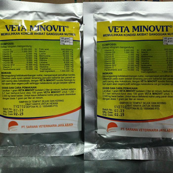 Jual Veta minovit 100 gram vitamin hewan asam amino - Kota Bogor ...