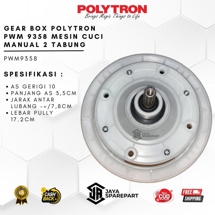 Jual PWM-8366 Gear Box | Gearbox Mesin Cuci Polytron PWM-8366 - Kota ...