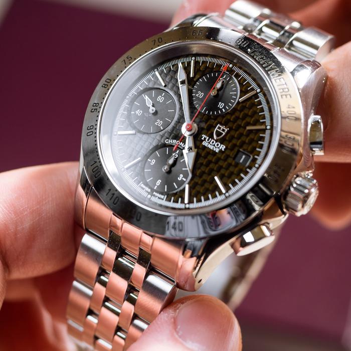 Jual Tudor chronograph 79380 full set nt rolex daytona rare carbon dial ...