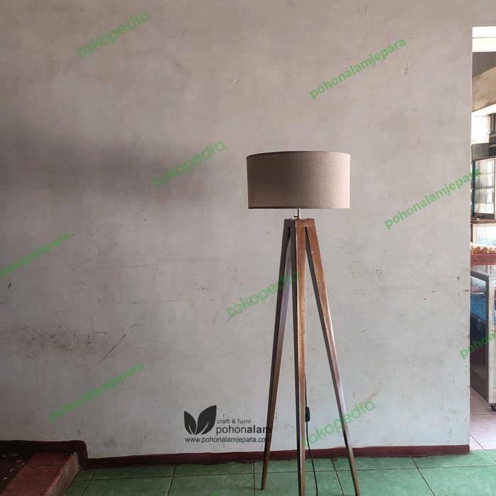 Jual lampu lantai standing lampu kap lampu kayu jati - Kab. Jepara ...