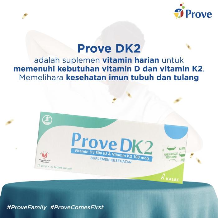 Jual Prove DK2 strip 10 tablet ( vitamin D 800IU + vitamin K2 100 mcg ...