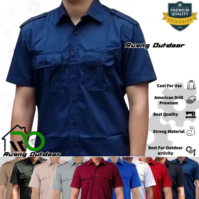 Jual Baju Kemeja PDL PDH Cream Lengan Pendek PNS ASN Dinas Gunung ...
