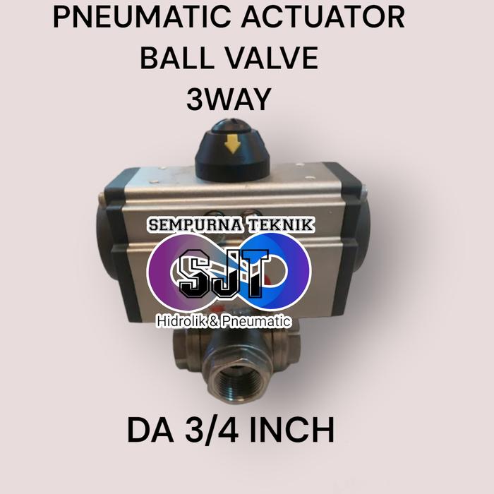Jual PNEUMATIC ACTUATOR BALL VALVE 3 WAY 3/4"INCH - Jakarta Barat ...