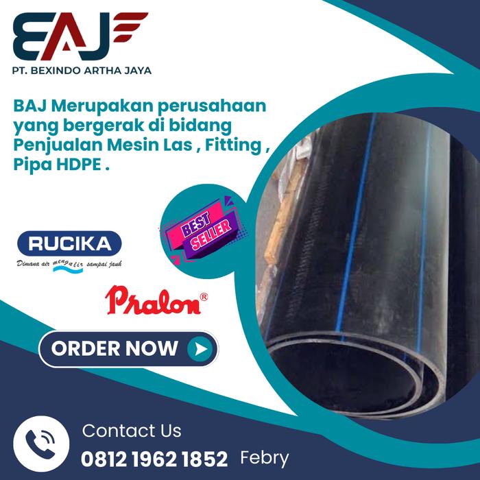 Jual Pipa Rucika HDPE 12 Inch PN10 / Pipa HDPE Batangan 6 Mtr / Pipa ...