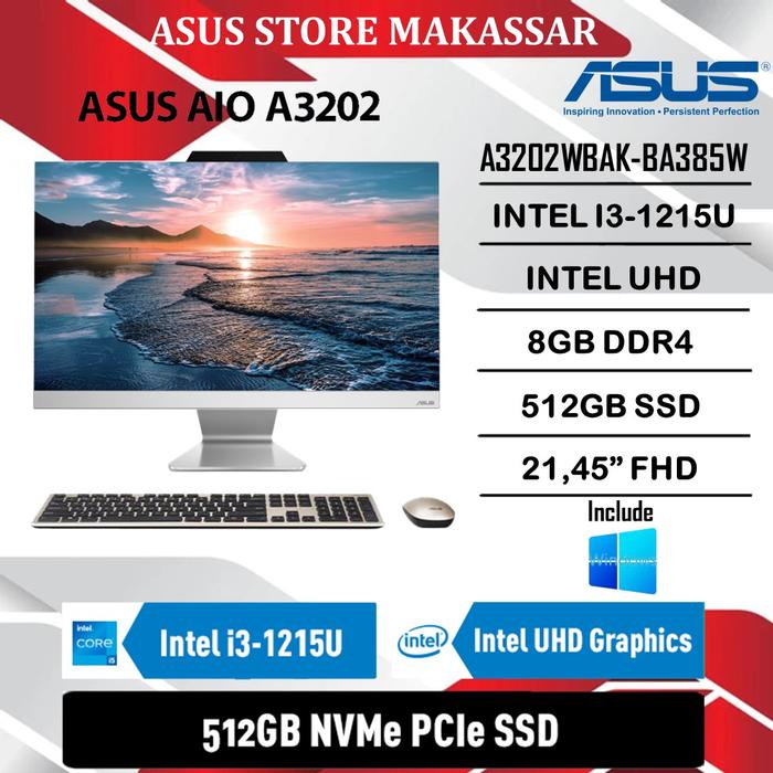 Jual Asus Pc Aio A3202wbak-ba385w - I3-1215u 8gb 512gb Ssd 21 Fhd W11 ...