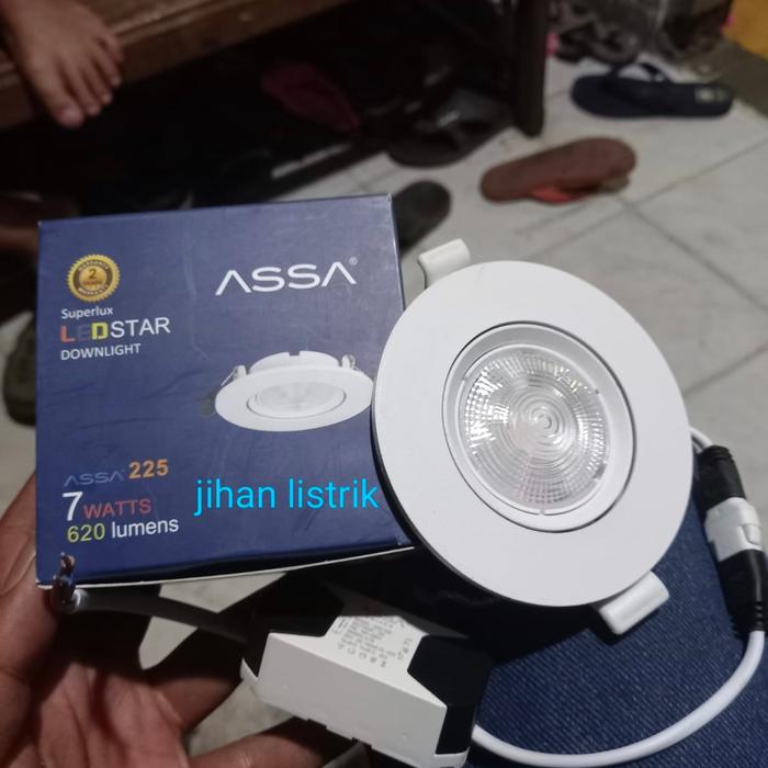 Jual downlight led cob 7watt assa 220v inbow/lampu spotlight led 7watt ...