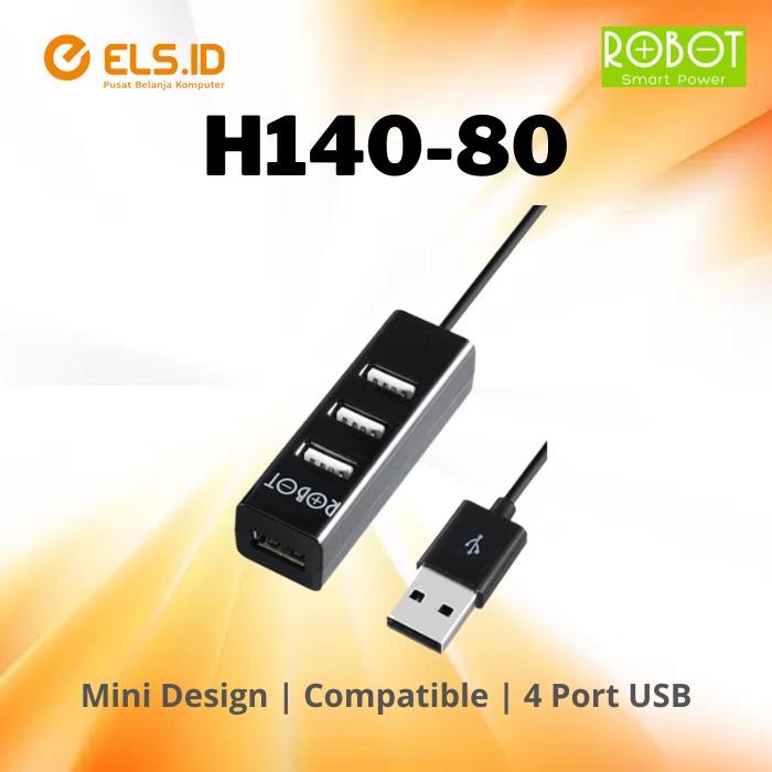 Jual USB HUB 4 Port Robot H140-80 (Panjang Kabel 80cm) - Kota ...