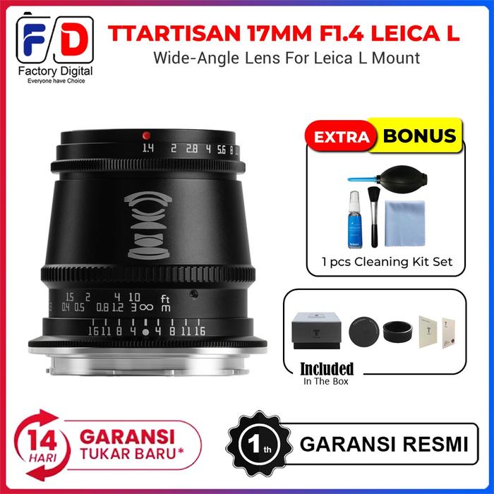 Promo Lensa TTartisan 17mm F1.4 Manual Lens For Leica T TL TL2 CL Sigma ...