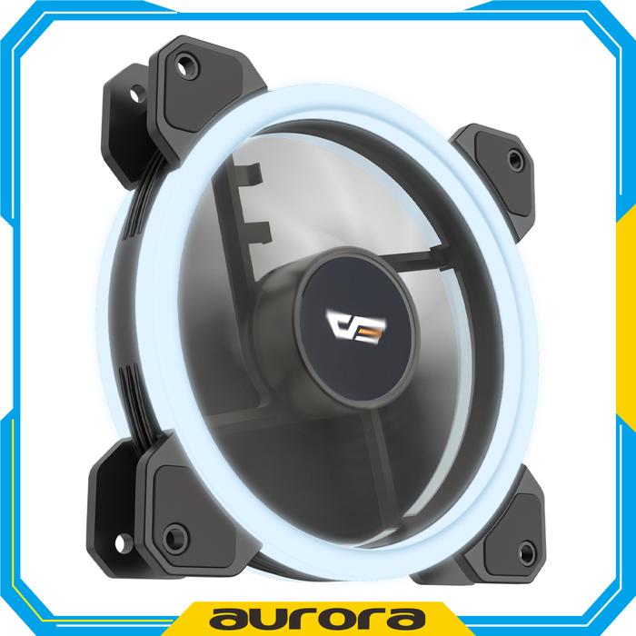 Jual AIGO DARKFLASH DR11 White LED Fan Case Ring Putih 12CM Kipas ...