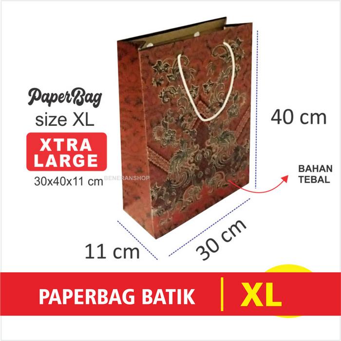 Jual Paper bag Batik - Tas Kertas Paperbag 30x40 Kraft ukuran XL ...