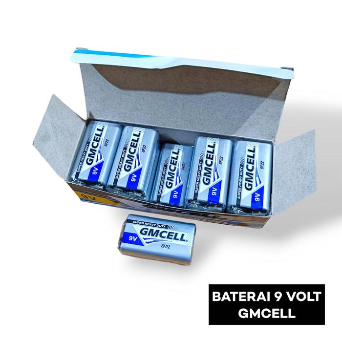 Jual Baterai Segi 9V GMCELL 9 Volt Battery Arduino Kotak Segi Petak ...