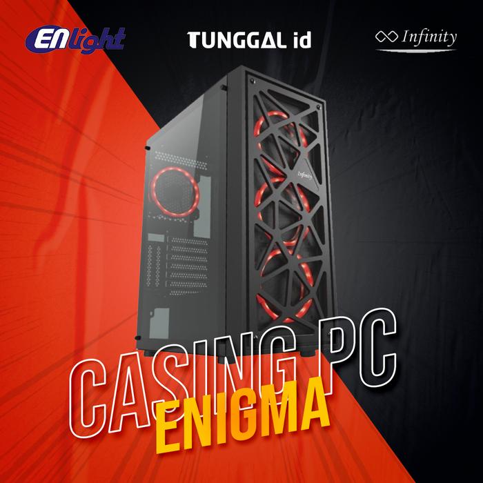 Jual CASING PC INFINITY Enigma mATX ATX GAMING CASE TEMPERED GLASS ...