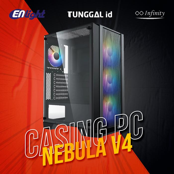 Jual CASING PC INFINITY Nebula V4 ATX mATX GAMING CASE TEMPERED GLASS ...