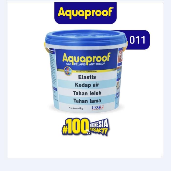 Jual Cat Aquaproof 4 Kg 1 Galon Anti Bocor Pelapis Atap Dinding Dek ...