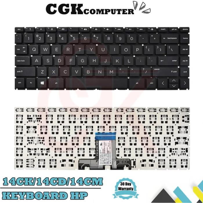 Jual Keyboard Laptop HP 14-CK 14-CD 14-CM 14-DG 14-DQ 14s-DQ 240 G7 245 ...