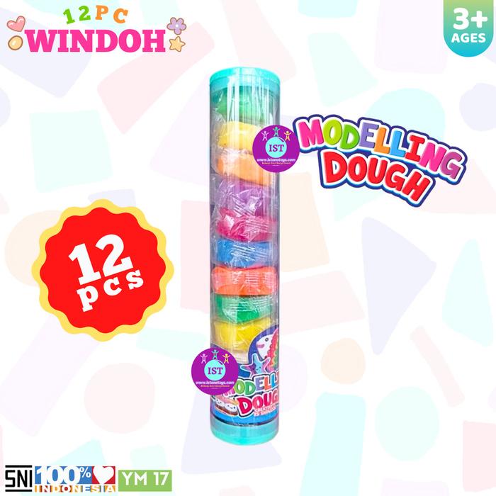 Jual Mainan Anak Windoh Modelling Dough isi 12 pcs Lilin DIY Edukasi ...