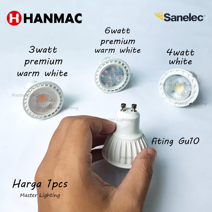 Jual H3Q Lampu halogen led 3W gu10 warm white sorot spotlight merk ...