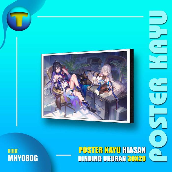 Jual Honkai Star Rail Poster kayu hiasan dinding wall decor pajangan ...