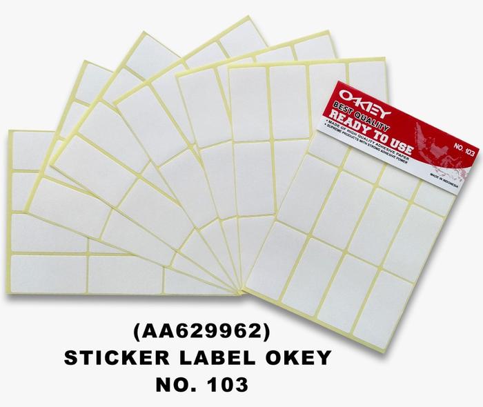 Jual Label Harga Stiker Undangan Nama OKEY No 103 isi 7 lembar ...