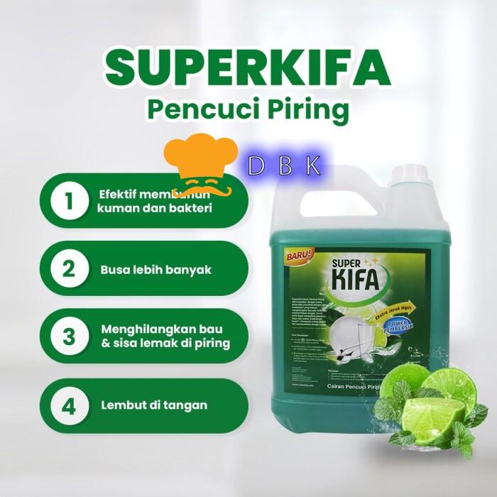 Jual Super Kifa Sabun Cuci Piring Lemon 4 Lt Dirigen Dishwashing Kental ...