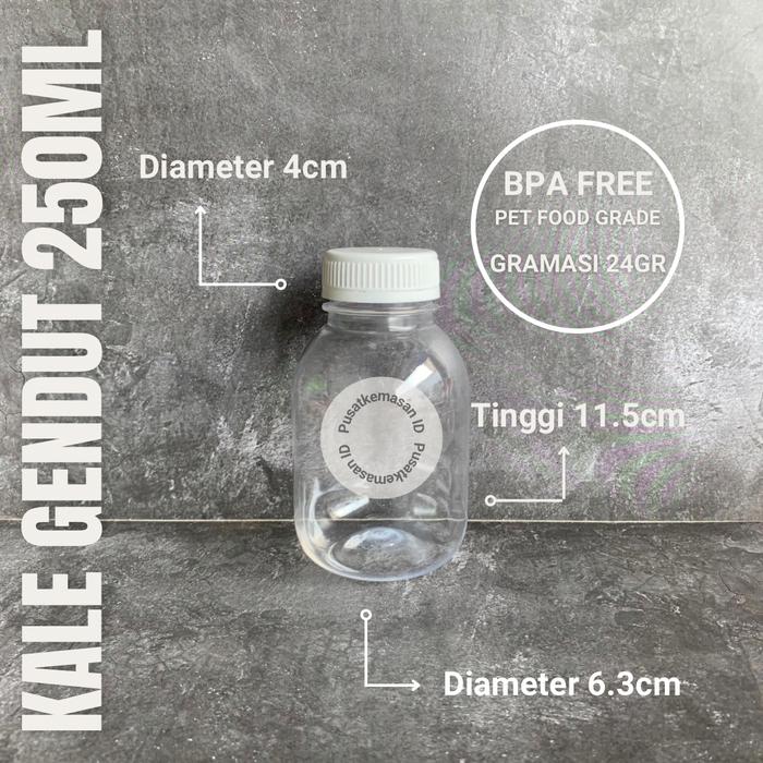 Jual BOTOL KALE GENDUT 250ML - SKLB JUS KOPI SUSU JAMU YOGURT BOBA ...