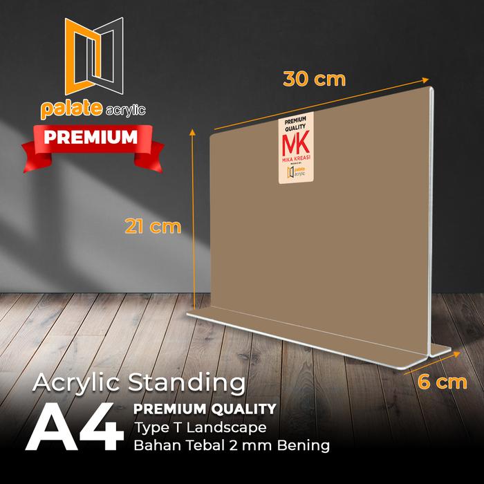 Jual AKRILIK TENT HOLDER A4 T LANDSCAPE - 2MM PREMIUM - Jakarta Pusat ...