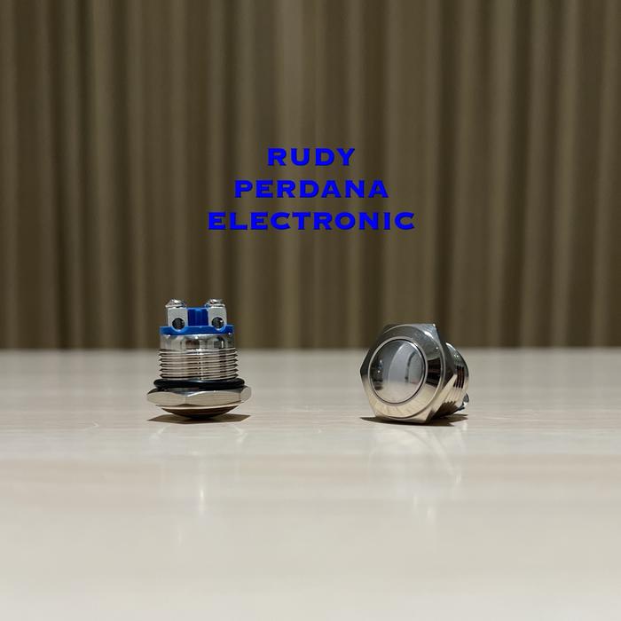 Jual SWITCH PUSH BUTTON SAKLAR ON 2 PIN BULAT BESI METAL STAINLESS ...