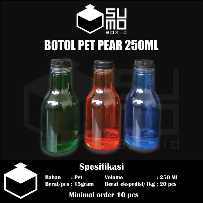 Jual Botol Plastik Pear 250ml Pir 250 ml Cikita Cendol Short Neck PET ...
