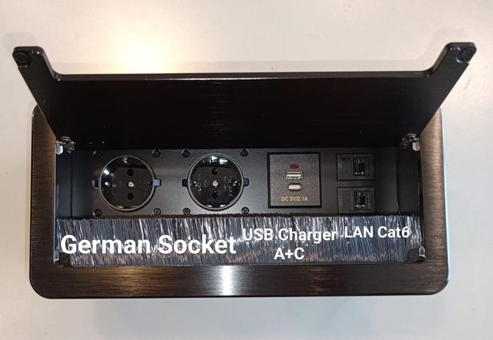 Jual FLIP BOX SPACELINE STEKER STOP KONTAK MEJA KERJA KANTOR (A+C ...