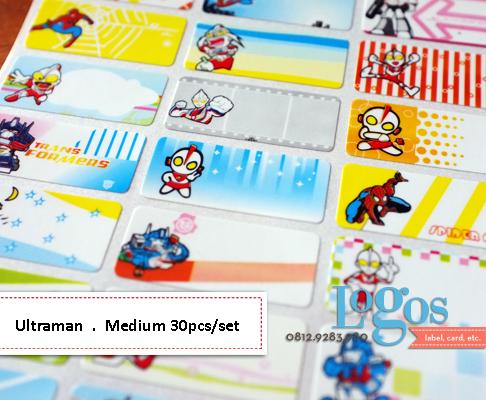 Jual Stiker label nama anak karakter sticker waterproof MEDIUM label ...