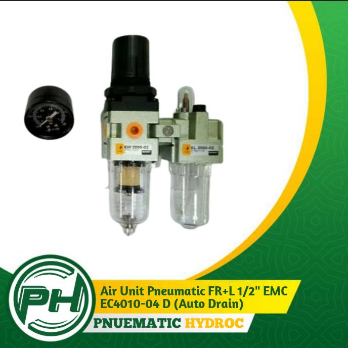 Jual Air Unit Pneumatic FR+L 1/2" EMC EC4010-04 D (Auto Drain) - Jakarta Barat - Pneumatic ...