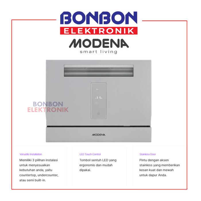 Promo MODENA Built-in Dishwasher WP 2060 S / WP2060S Mesin Pencuci ...