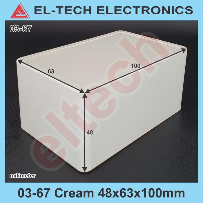 Jual Box Electronic Instrument Project Plastic 03-67 Cream 48x63x100mm - Kota Surabaya - ELTECH ...