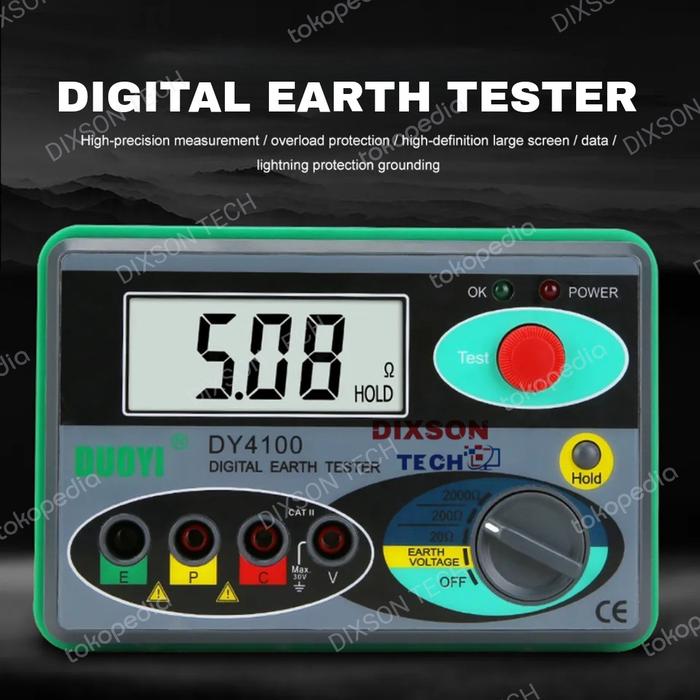 Jual ALAT DIGITAL GROUNDING TESTER EARTH TESTER DOUYI DY4100 (DY-4100 ...