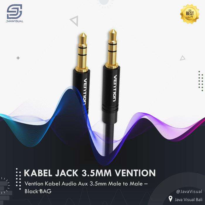 Jual Vention Kabel Audio Aux 3.5mm Male to Male 2 Meter – Black BAG - Kota Denpasar - javavisual ...
