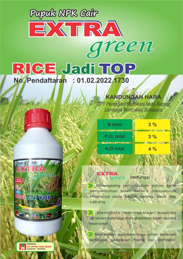Jual Pupuk NPK Cair Padi Rice Top 1 Liter - Kab. Sleman - Manggala Tani | Tokopedia