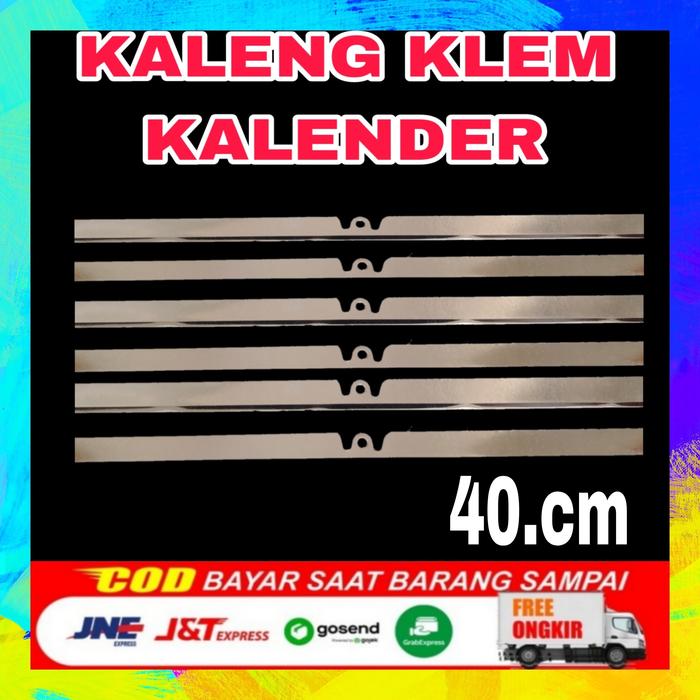 Jual klem kalender 40cm / kaleng kalender / seng kalender / klip ...