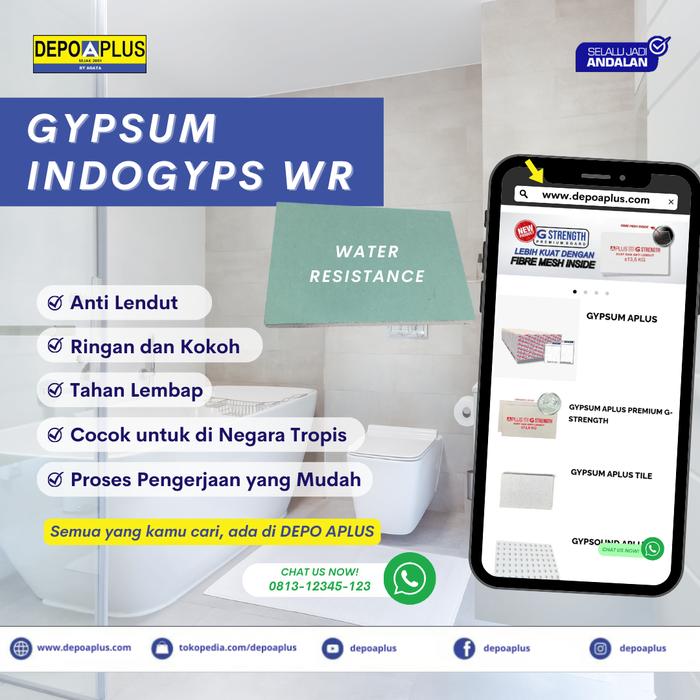 Jual Gypsum Indogyps Aplus 9mmx1200x2400 WR (water resistant) - Kota ...