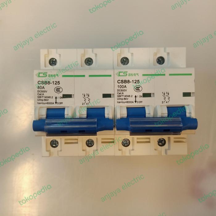 Jual MCB CSB8-125 2P 80A,100A DC 500V CS ORIGINAL - Jakarta Barat - anjaya electric | Tokopedia