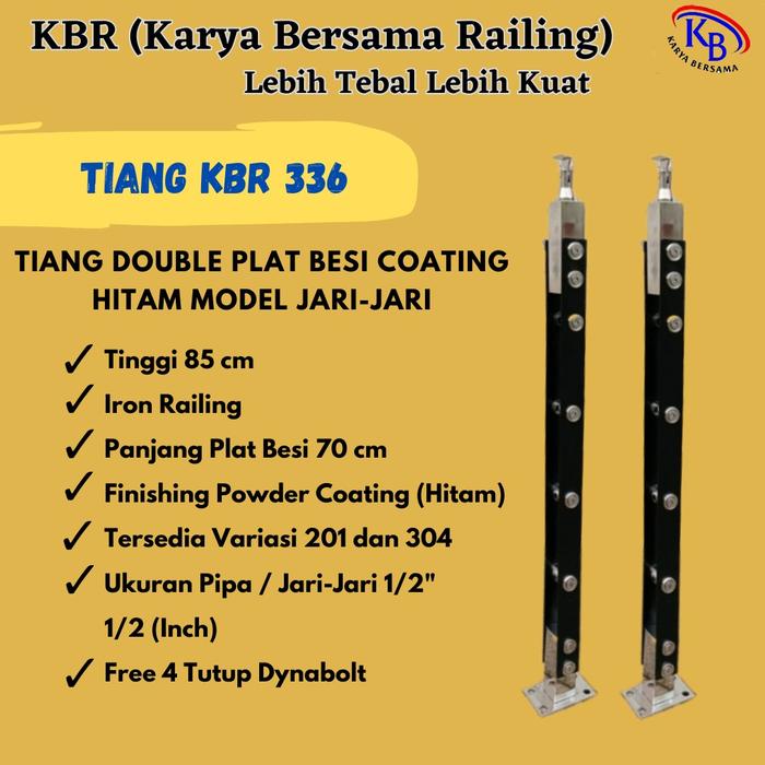 Jual Tiang railing KBR 336 / Tiang Railing Tangga Coating hitam model ...