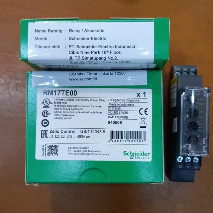 Jual RM17TE00 SCHNEIDER 3PHASE SUPPLY CONTROL RELAY - Jakarta Pusat ...