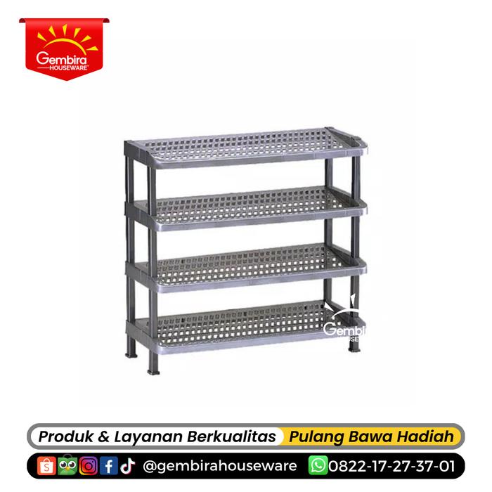 Jual RAK SEPATU LION/S MAXI MIRING SSN 4 SILVER - Kota Manado - Gembira ...